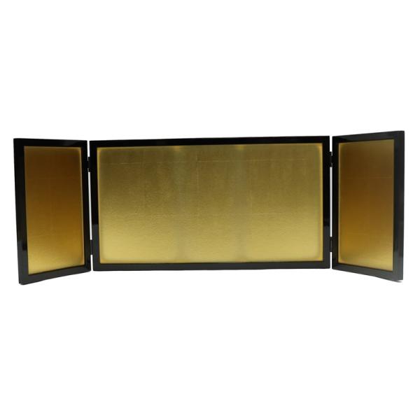 アウトレット品。見本使用、展示品です。アウトレット品 屏風 屏風のみ 12号 三曲金屏風 幅80〜85cm (23a-ya-0198) インテリア ディスプレイ 見切処分品