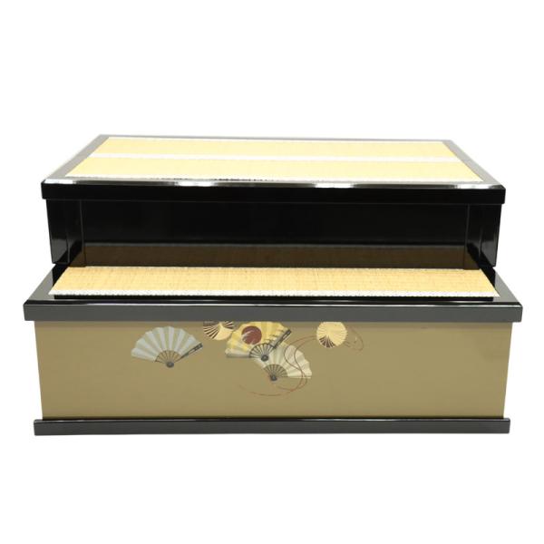 アウトレット品です！見逃しキズ、写真では判別し難い焼けやキズもございます。アウトレット品 雛人形 台単品 105-2 二段飾り台 扇 幅105cm (25a-ya-0419) インテリア ディスプレイ 見切処分品