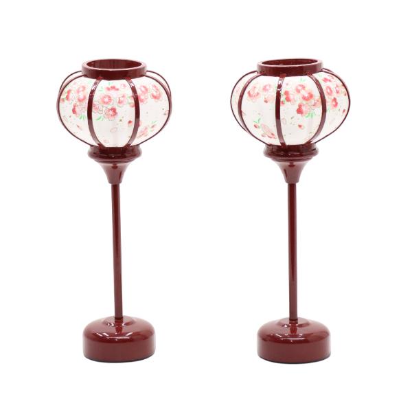 アイデア次第で和風で素敵なインテリア、ディスプレイに、桃の節句をイメージして、<br>アウトレット品 雛人形 雪洞単品 10号 茶塗り木製 高さ27.5cm  インテリア ディスプレイ 見切処分品