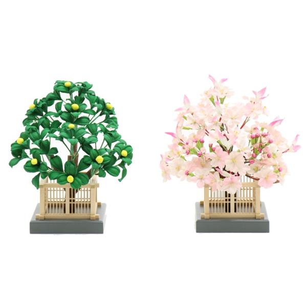 アイデア次第で和風で素敵なインテリア、ディスプレイに、アウトレット品 雛人形 桜橘単品 京華 大形 灰色台 高さ23cm (26a-ya-0548) インテリア ディスプレイ 見切処分品