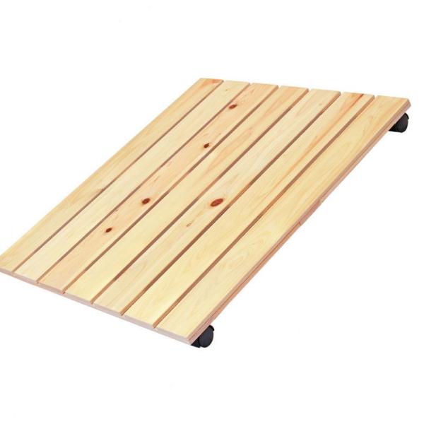 押入れ収納が楽になる！国産ひのきのキャスター付きすのこですひのきには防虫効果・防ダニ効果・抗菌・坑カビ効果などがあり押入れ、ベッド下の収納に最適です●商品サイズ(約)：幅75×奥行65.5×高さ7.8cm●耐荷重：40kg●材質：国産ひのき...