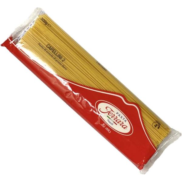 商品の説明 「天使の髪の毛」を意味するカペッリーニ。 カペッリ・ダンジェロ（Capelli d’angelo）があり、英語名でエンジェルヘアー・パスタ（Angel hair pasta）とも呼ばれています。 麺の太さはとても細く、ちょうど日...