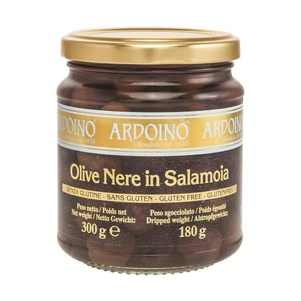 商品紹介 金の包み紙で有名なオリーブオイル、アルドイノ。その有名ブランドの厳選リグーリア産 ブラックオリーブをエクストラヴァージンオリーブオイルに漬けこんでいます。小粒の黒オリーブの種なしをオイルに漬けこんでいるのでパスタやサラダなどに最適...