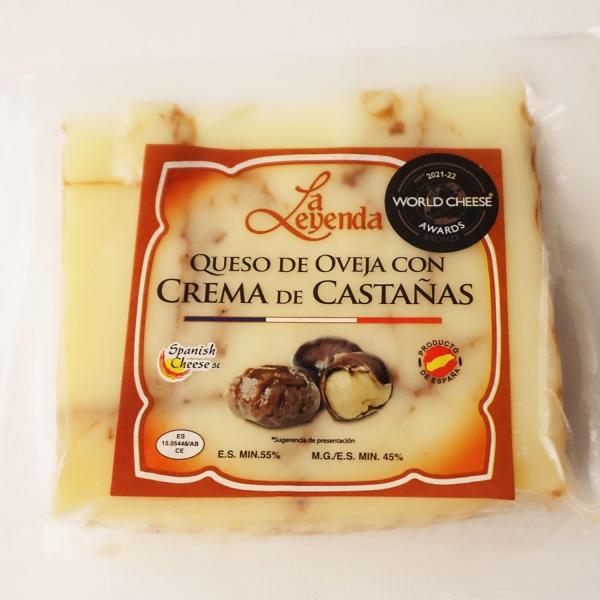 商品の説明 ケソ・デ・オバーハ・クレマ・ディ・カスターニャ DOP QUESO DE OVEJA CON CREMS DE CASTANAS 150g スペイン　カスティーリャ＝ラ・マンチャ産 原材料・成分 ナチュラルチーズ（生めん羊乳、食...