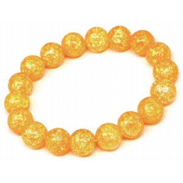 ※画像と同品質のものをお送りします。オリジナルアクセサリー作りに是非どうぞ〜〜（m−m）ポーチに入れた状態で発送いたしますので、そのままプレゼントとしてご利用頂けます。素材人工石：クラック水晶(染)サイズ約：重さg　玉径12mm・±0.5m...