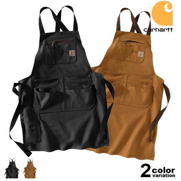 [ブランド]Carhartt (カーハート)[アイテム]FIRM DUCK APRON[カラー]ブラック・ブラウン[素材]本体：コットン100%　ストラップ：ポリエステル100%【コメント】キャンプやバーベキュー、ガレージ作業などの趣味を楽...