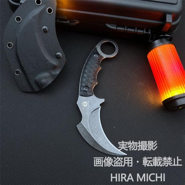 ★商品の状態★使用状況・新品未使用ご覧いただきありがとうございます。独特な曲線デザインが特徴の**カランビット風デザインナイフ（コレクションモデル）**です。スタイリッシュな形状と無骨なデザインでアウトドア好きの方やコレクターの方にも人気の...