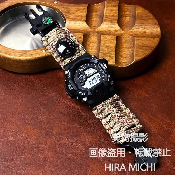 ★商品の状態★使用状況・新品未使用ご覧いただきありがとうございます！こちらは、アウトドアや防災に大活躍する多機能サバイバルウォッチです。実用性とデザイン性を兼ね備えた、キャンパーに大人気の 1 本です【製品仕様】本体：デジタルウォッチバンド...