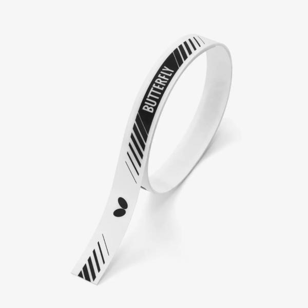 ラケットとラバーのエッジを保護するサイドテープ商品名：WB・プロテクターカラー：ホワイト×ブラック（918）サイズ：長さ／48cm、幅／10mm、12mm入数：1個原産国：日本