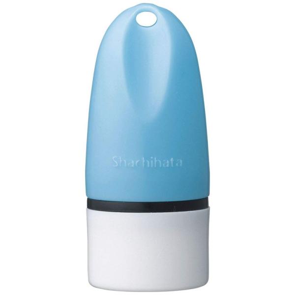 【商品名】　シヤチハタ どこでももちものスタンプマイキャラ メールオーダー式 ブルー 【商品説明】　・【インキ色】黒・【印面】メールオーダー式・【印面サイズ】直径13mm・【本体色】ブルー・【補充インキ】PEM-AR-K 【サイズ】　高さ ...