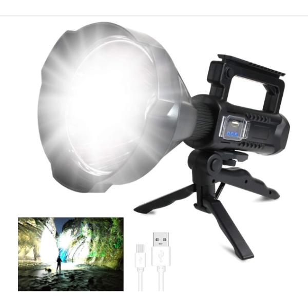 こちらの国内在庫は残り2点のみです。ご注文、およびお支払い完了日の翌日に発送いたします。※土日祝日は除く2500高ルーメンの大型の明るい懐中電灯は、アップグレードされたXHP90.2高LEDチップを使用しています。明るい光の焦点を合わせたビ...