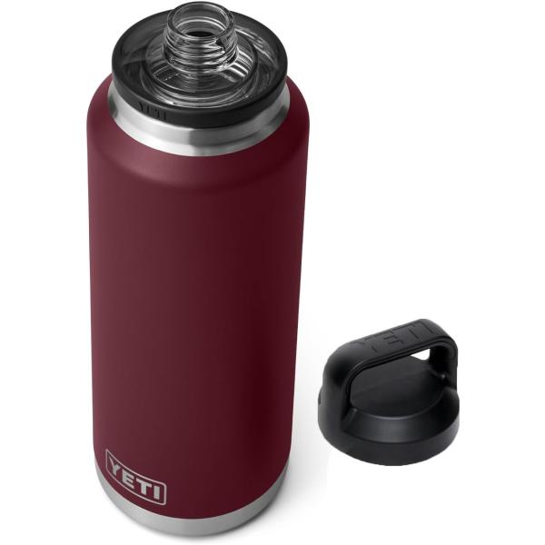 【商品名】YETI (イエティ) Rambler 46オンスボトル  ワイルドヴァインレッド ステンレススチール 真空断熱 チャグキャップ付きタンブラー(1.3L)TripleHaulハンドルを軽く半回転させるだけで開けられるので、スピード...
