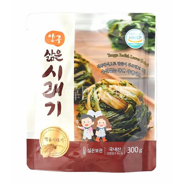 [名称]　ジレギ加工食品[原材料名]　シレギ、精製水[内容量]　300g[賞味期限]　別途記載[保存方法]　直射日光や高温多湿を避け、常温で保存してください。[原産国名]　大韓民国[輸入者]　丸進株式会社　埼玉県草加市栄町2-2-12-81...