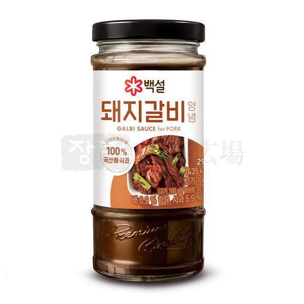 100％韓国産梨、りんご使用[原材料名]　しょうゆ、砂糖、果糖ぶどう糖液糖、梨ピューレ、りんごピューレ、たまねぎピューレ、にんにく、清酒、しょうが、こしょう、食塩、唐辛子エキス/調味料（核酸）、カラメル色素、酸味料、増粘剤（キサンタンガム）...