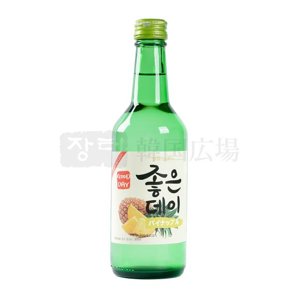 [品名]　リキュール[アルコール分]　13度以上14度未満[内容量]　360ml X20[原産国名]　韓国[原材料名]　甘味料(ステビア抽出物、キシリトール)、調味料(アミノ酸、パイナップル清澄濃縮液等)[輸入者及び引取先]　株式会社　ジェ...