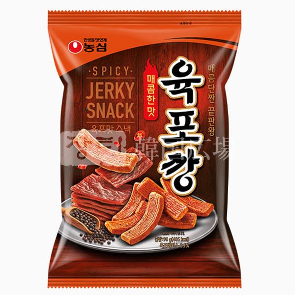 [名称]　スナック菓子[原材料名]　レッドウィートクラッカー（中国製造（小麦粉、トウモロコシデンプン、分離大豆たん白））、砂糖、パーム油、辛味ビーフジャーキー風調味料（食塩、ペッパーグリッツ、ニンニクエキス パウダー、砂糖、ブドウ糖、ビーフ...