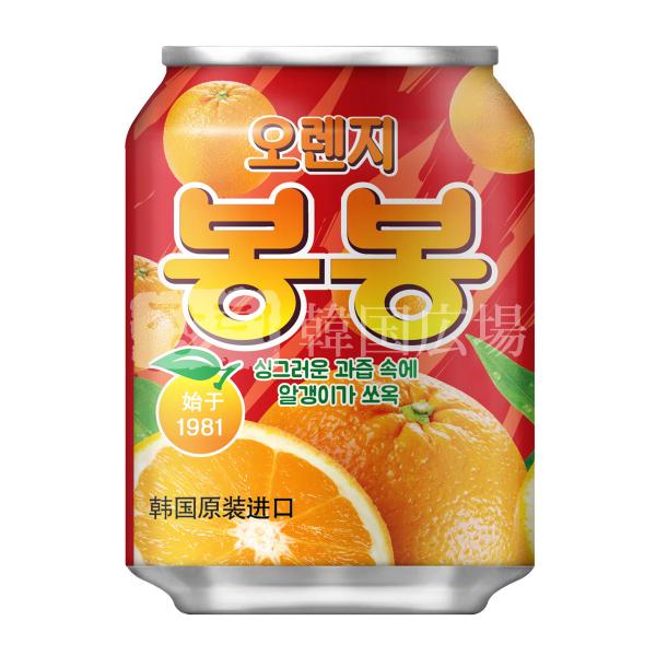 [名称]　清涼飲料水 [原材料名]　シロップ、オレンジ、オレンジ濃縮液 / クエン酸（結晶）、L-アスコルビン酸、β-カロチン [内容量]　238ml[賞味期限]　別途記載  [保存方法]　直射日光及び高温多湿を避けて保存してください。  ...