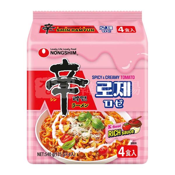 (1) トマトとクリームのまろやかなソースにコチュジャンの旨味をプラスし、辛ラーメンのスパイシーな味わいを加えたK-ROSEテイストです。(2) スパイシーながらも濃厚でクリーミーなブレンドを反映した辛さです。(3) 溝のあるちぢれ麺によっ...