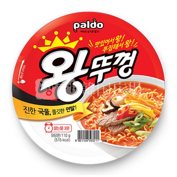 ワントゥッコン：王様のフタ[名称] 即席中華麺[原材料名] 小麦粉、パーム油、にんにくパウダー、粉末テンジャン味噌、乾燥ねぎ、粉末唐辛子　ほか[内容量] 110g[賞味期限] 別途表記  [保存方法] 直射日光・高温多湿を避け、乾燥した冷暗...