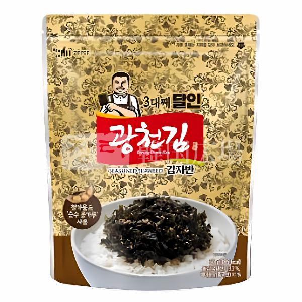[名称]　味付けのり[原材料]　コーン油、乾のり(韓国産)、粉末大豆、ごま、えごま油、食塩、砂糖、水あめ、ごま油/調味料(アミノ酸)、（一部に大豆、ごまを含む）[内容量]　60gx20[賞味期限]　内袋表面上部に記載[保存方法]　直射日光高...