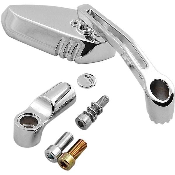 ポッシュ POSH フラットローミラー汎用ウイングタイプ左側用カラー:クロームサイズ:M10P-1.251350R凸クロームレンズ正/逆ネジ付属002843002843ヤフー HD店