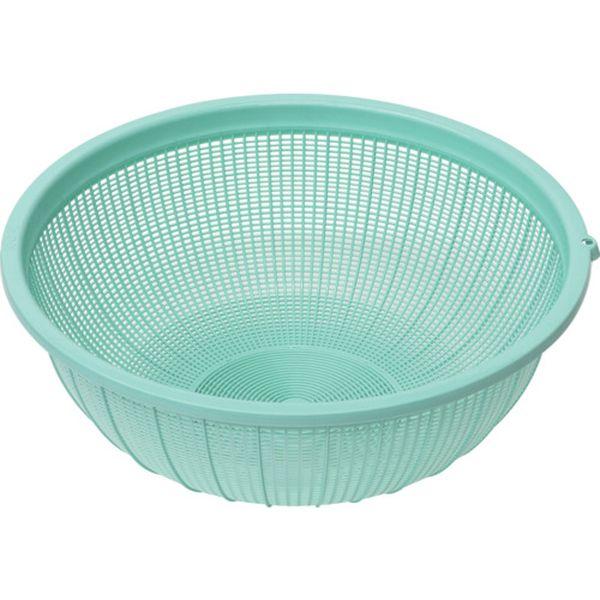 ・プラスチック製の丸型ザルです。・ご家庭から業務用までお使いいただけます。・野菜洗いなどに。・色：グリーン・外形寸法(mm)幅：330・外形寸法(mm)奥行：330・外形寸法(mm)高さ：120・外形寸法(mm)外径：330・規格(号)：1...