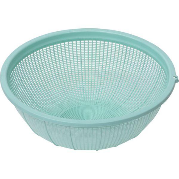 ・プラスチック製の丸型ザルです。・ご家庭から業務用までお使いいただけます。・野菜洗いなどに。・色：グリーン・外形寸法(mm)幅：290・外形寸法(mm)奥行：290・外形寸法(mm)高さ：105・外形寸法(mm)外径：290・規格(号)：2...