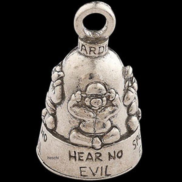 ガーディアンベル Guardian Bell Hear no Evilクロームベル本体 縦:約40mm 直径:約25mm【素材】合金【セット内容】ベル本体×1個 ポーチ×1個【仕様説明】バイカーベルとも呼ばれ、アメリカのバイク乗り達が身に着...