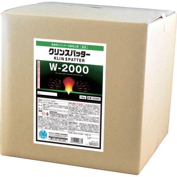 ・クリンスパッター　兼用タイプ・溶接後、直接塗装もでき、また洗浄することもできるタイプです。・SUS、SSどちらにも使用可能です。・水溶性で環境、人体に配慮した処方です。・W-2000は300の強力タイプ。・溶接時のスパッター付着防止・色：...