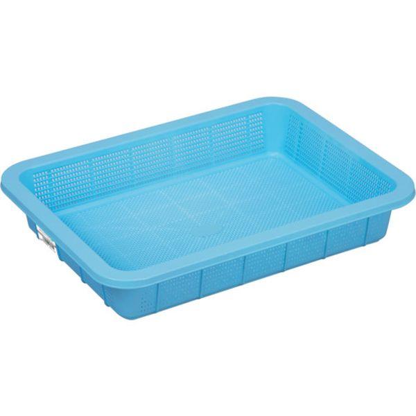 ・食器の水切りはもちろん、書類などの整理収納にも使用できます。・ザル、カゴ・色：ブルー・外形寸法(mm)幅：485・外形寸法(mm)奥行：355・外形寸法(mm)高さ：85・タイプ：浅1型・有効内寸(mm)間口：405・有効内寸(mm)奥行...