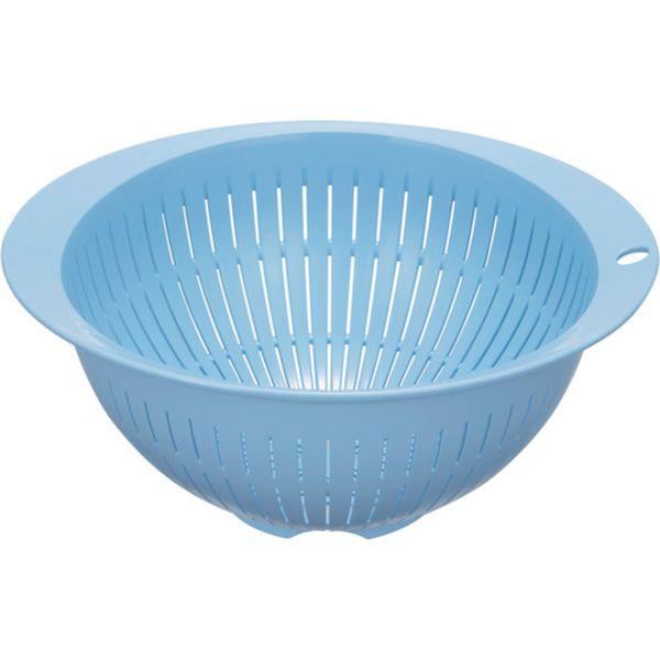・樹脂製で水に強く水切りに最適です。・中底が広くたっぷり水切りが可能です。・SIAA抗菌加工で清潔にお使いいただけます。・食洗機対応です。・電子レンジ対応です。(耐熱温度120℃)・持ちやすく水切れがいいです。・水切りに。・色：ブルー・外形...