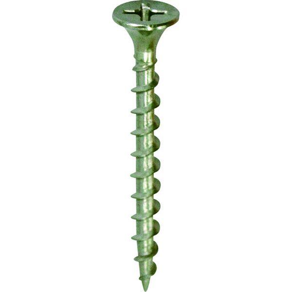 ・マルテンサイト系ステンレス(SUS410)で高強度のコーススレッドです。・ねじ山の間隔が長く(粗目)ねじの溝が深い、電動工具を使って作業するもっとも一般的な木工用ビスです。・サビにくく、屋外や水廻りの施行に。・寸法(mm)d：3.8・全長...