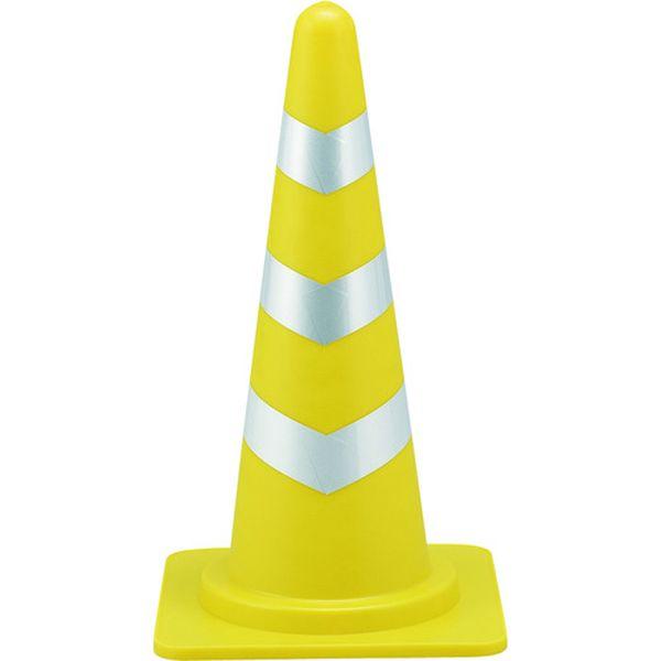 ・夜間での視認性にも優れた反射シート付きのカラーコーンスタンドです。・危険箇所、立入制限箇所の区分けに。・色：黄/白反射・幅(mm)：380・高さ(mm)：700・折りたたみ可否：否・差込口カット有無：無・差込口内径(mm)：40・白色反射...
