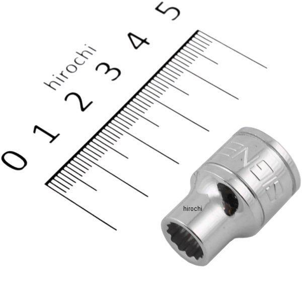 シグネット 3/8DR 8mm ソケット (12角)・サイズ(mm)：8・差込角(インチ DR)：3/8・ソケット外径(D1先端部；mm)：12・ソケット外径(D2差込部；mm)：17・ソケット深さ(e；mm)：9・全長(L；mm)：25ミ...