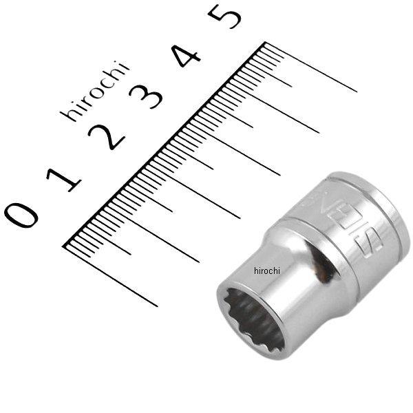 シグネット 3/8DR 10mm ソケット (12角)・サイズ(mm)：10・差込角(インチ DR)：3/8・ソケット外径(D1先端部；mm)：14.5・ソケット外径(D2差込部；mm)：17・ソケット深さ(e；mm)：8・全長(L；mm)...