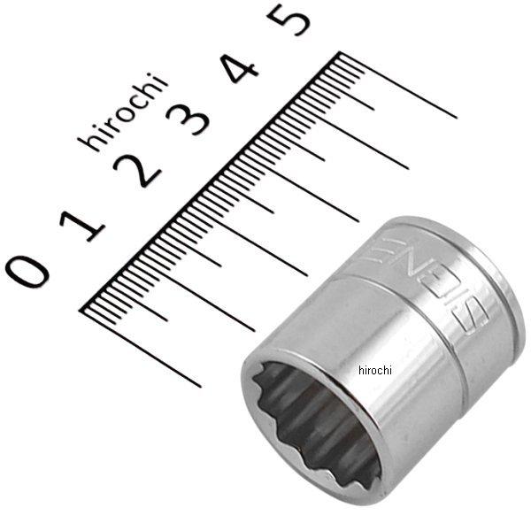 シグネット 3/8DR 16mm ソケット (12角)・サイズ(mm)：16・差込角(インチ DR)：3/8・ソケット外径(D1先端部；mm)：22・ソケット外径(D2先端部；mm)：22・ソケット深さ(e；mm)：13・全長(L；mm)：...