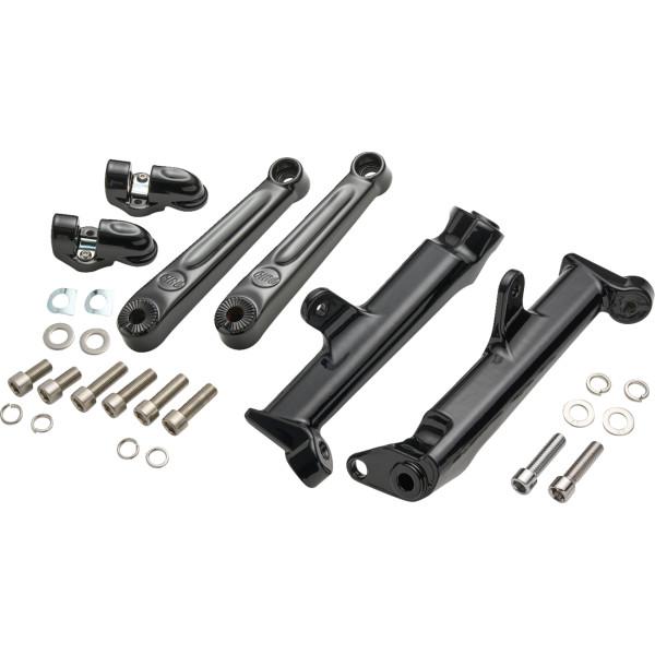 チロ CIRO マウントハイウェイペグ FRAME マウントADJUSTABLE EXTND LNGTH ブラック23年-24年 ハーレー FLTRT23年 ハーレー CVO Road Glide Limited22年-23年 ハーレー F...