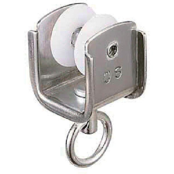 ・耐蝕、耐錆、耐磨耗性に優れたステンレス(SUS304)製です。・カーブレールをスムーズに走行します。・カーテンやシート等の吊下げ用。・品名：ステンランナー・高さ(mm)：53・許容荷重(kg)：10・寸法(mm)：55.5×25×27.5...