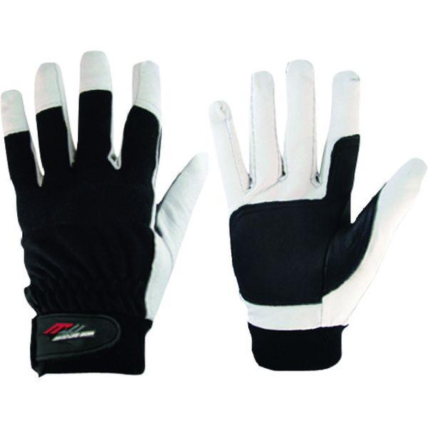 ・上質の豚革と通気性の良いスパンデックス生地を甲に施した使いやすく丈夫な手袋です。・手のひら部分に補強のアテ付きで、耐久性抜群です。・一般作業用。・電気配線、機械、自動車メンテナンスなど。・色：ブラック・サイズ：M・全長(cm)：22.0・...