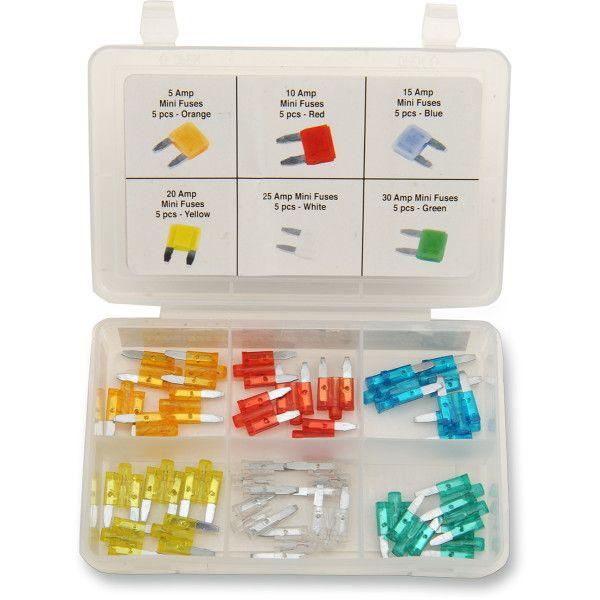 パフォーマンスツール Performance Tool ミニヒューズ セット 30個5A、10A、15A、20A、25A、30AのLEDインジケーター付きミニヒューズがそれぞれ5個ヒューズが不良の場合、LEDが点灯します。※LEDインジケー...