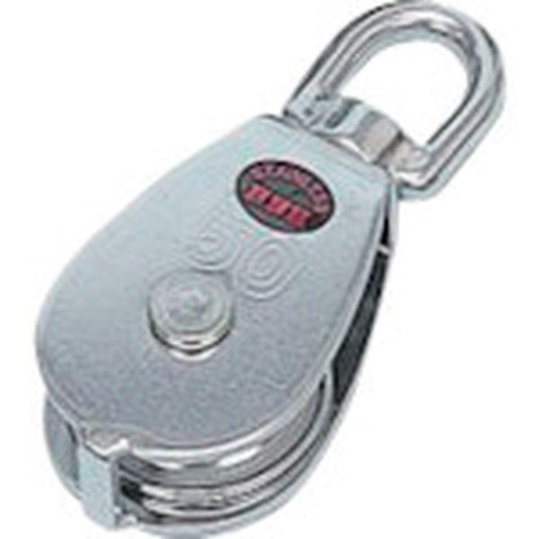 ・サビに強いステンレス製です。・ロープを通し、荷物等の吊り上げや引っ張り作業。・最大使用ロープ径(mm)：6・車径(mm)：25・使用荷重(kg)：60・上部回転式・SUS304・使用荷重は動滑車としての値です。定滑車としてご使用の場合は半...