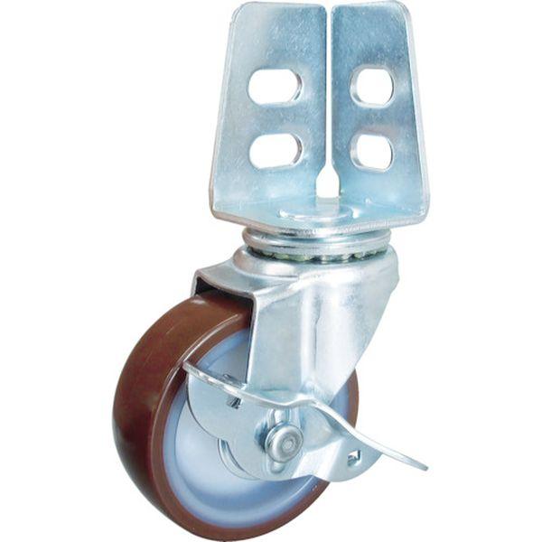 ・アングルへの取り付けが簡単にできます。・アングル式の棚や軽荷重機器運搬に。・車輪径D(mm)：100・タイプ：自在式(ストッパー付)・許容荷重(daN)：90・許容荷重(kgf)：91.8・車輪幅(mm)：28・取付高H(mm)：132・...