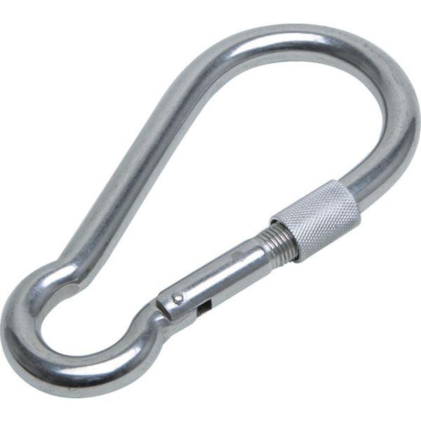 ・耐食性の高いステンレス鋼製のカラビナです。・環付なので簡単に開いてしまわず安全です。・チェーンやワイヤーロープの連結金具・D(mm)：14・L(mm)：180・B(mm)：35・S(mm)：35・d(mm)：14・m(mm)：35・許容荷...