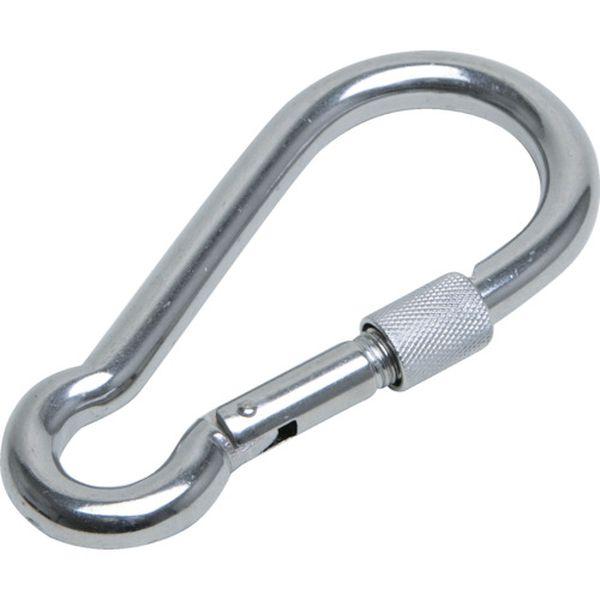 ・耐食性の高いステンレス鋼製のカラビナです。・環付なので簡単に開いてしまわず安全です。・チェーンやワイヤーロープの連結金具・D(mm)：12・L(mm)：140・B(mm)：19・S(mm)：19・d(mm)：12・m(mm)：19・許容荷...