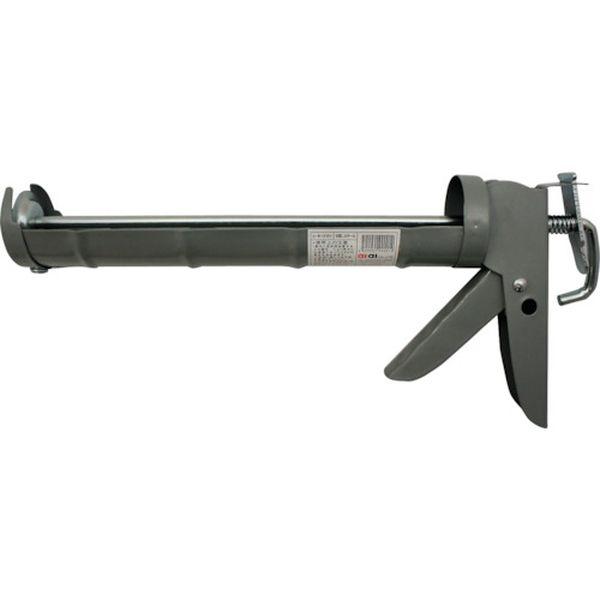 ・カートリッジ式充填剤の施工用具です。・ガン先端に掃除棒が付いています。・全長(mm)：360・全高(mm)：158・筒直径(mm)：57・適合コーキング剤(mm)：300〜330・スチール・生産国 中国・JANコード 4529931990...