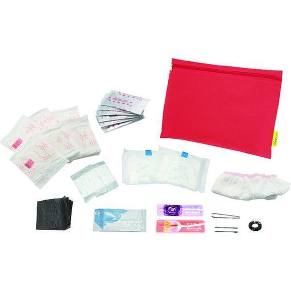 ・女性のための防災セットです。・女性の確かな目線で作られた非常時でも安心して過ごせるアイテムセットです。・外形寸法(mm)幅：300・外形寸法(mm)奥行：220・外形寸法(mm)高さ：60・防災レディースセット・ポーチ：ポリエステル・清浄...