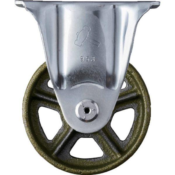 ・旋回式キャスターの420S/413Sと併用できる固定式キャスターです。・工場、事務所などに多く使用されており、堅牢で安定感もあり重量物運搬用に最適です。・車輪径D(mm)：100・タイプ：固定式・許容荷重(daN)：120・許容荷重(kg...