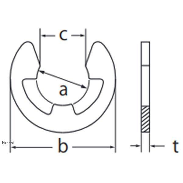NTB スナップリング E型（呼び:3）100枚入りタイプ:E型呼び寸法:3mm容量:100枚入り硬さ:44-53HRC材質:ばね用鋼表面処理:ACP【サイズ】（呼び）:3 （a）:3 （b）:7 （c）:2.6 （t）:0.6451042...
