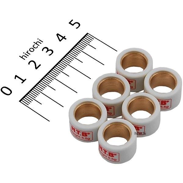 NTB ウエイトローラーサイズ:17φ×12(5.5g) Bタイプ1セット(6個入り)【仕様説明】N.T.Bのウェイトローラーは、一体成形。そのため高速回転時のたわみが極めて少なく、ローラーカバーの材質は繊維質が多いために、非常に優れた耐熱...
