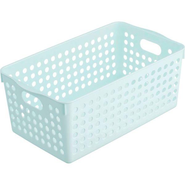 ・効率的な食品収納力とデザインが自慢のバスケットです。・お部屋の小物類はカラフルバスケットで分類収納するのに便利です。・幅(mm)：166・奥行(mm)：293・高さ(mm)：115・色：ライトブルー・ポリプロピレン・生産国 日本・JANコ...